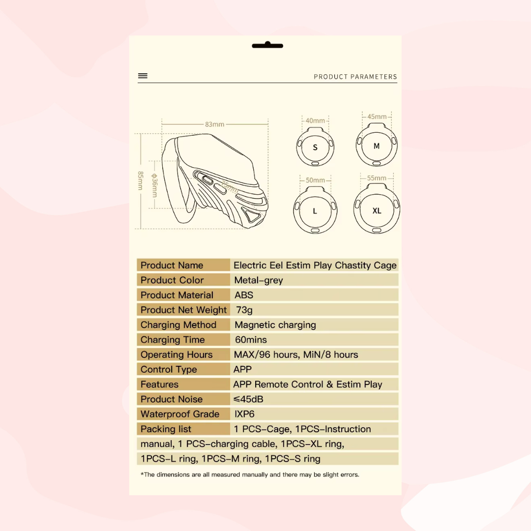 Lockink Electric Eel Estim Play Chastity Cage – House of Chastity